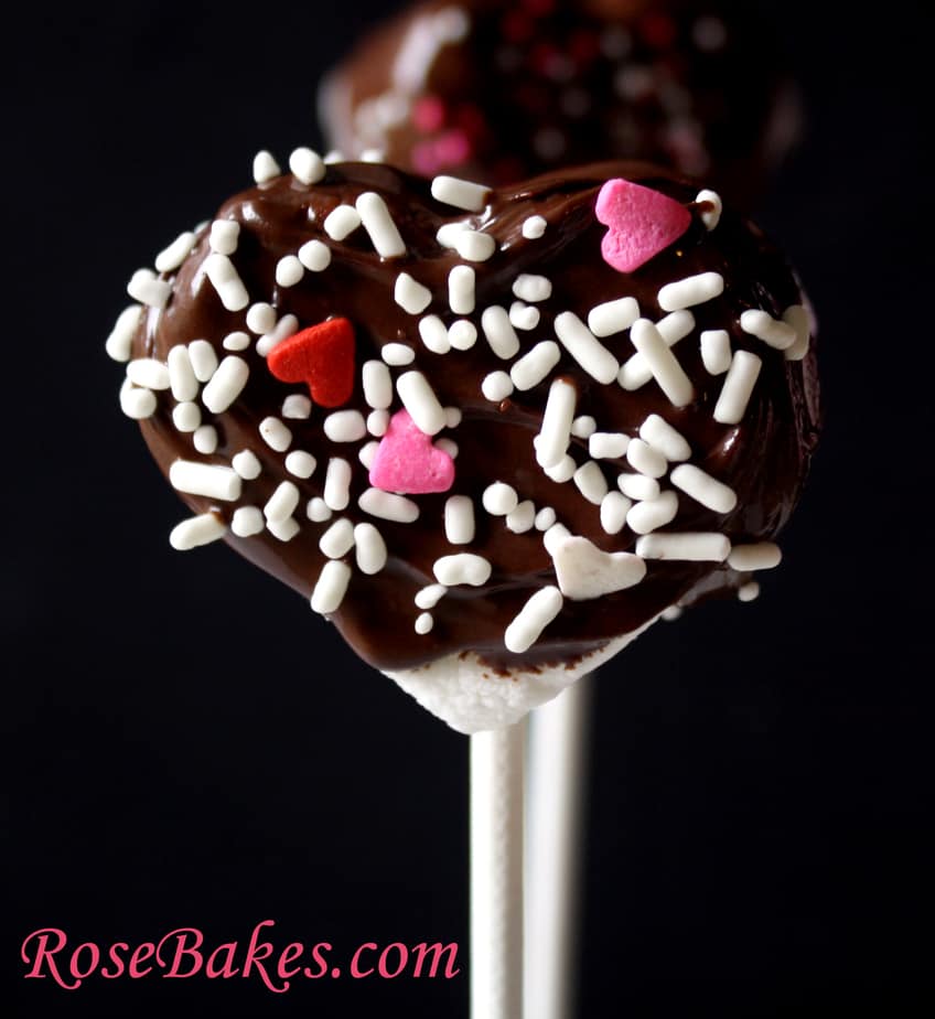 Marshmallow Heart Pops 5 Rose Bakes