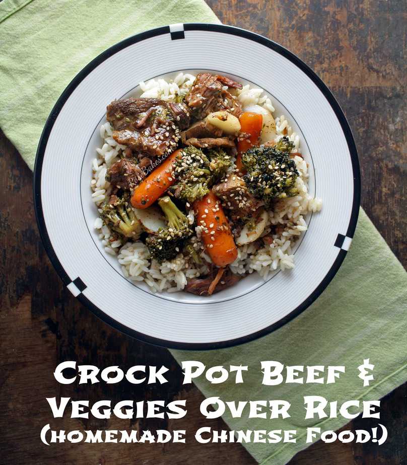 Crock Pot Beef & Veggies Over Rice