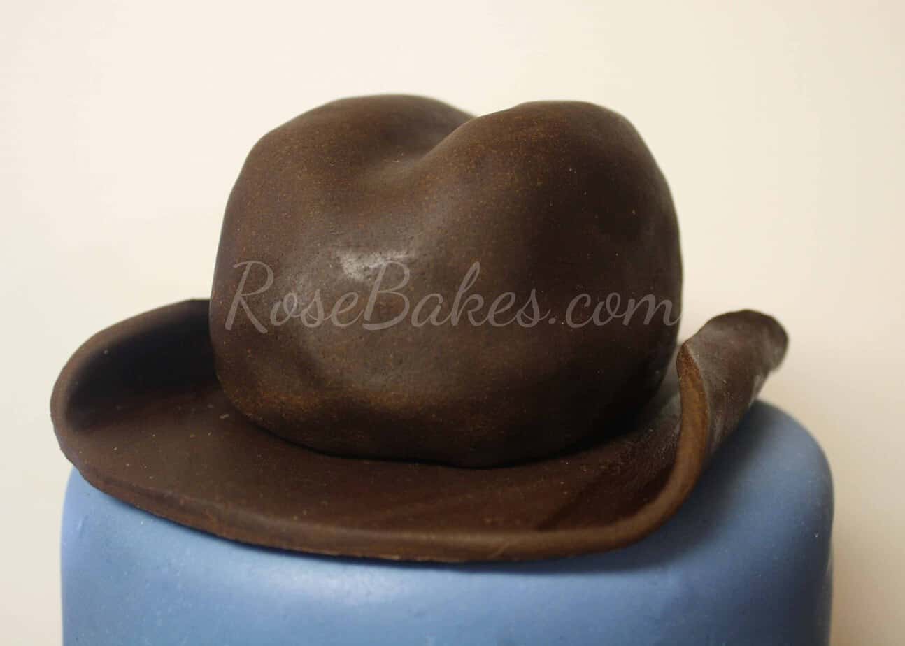 How To Make Cowboy Hat Cake Topper 42 Rose Bakes