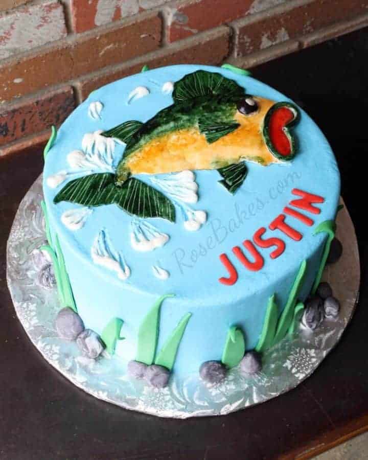 Bass Fishing Cake