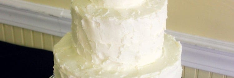 Simple Rustic Buttercream Wedding Cake - Rose Bakes
