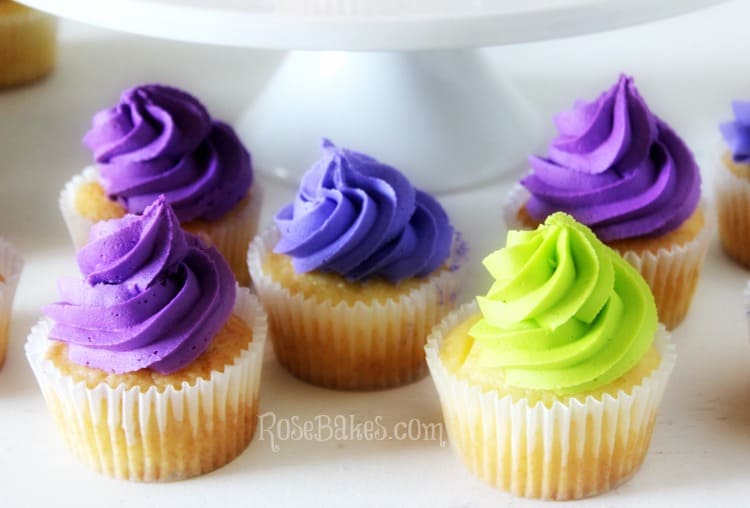 Bright Colored Cupcakes