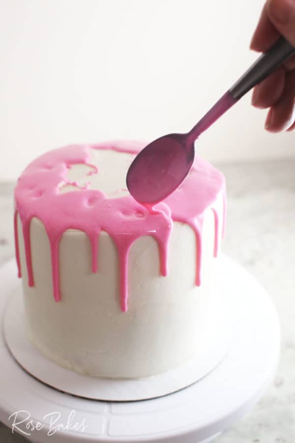 How to Make a Drip Cake with Canned Frosting - SO Easy! | Rose Bakes