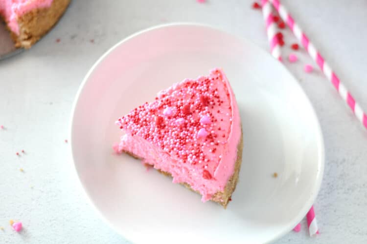 Hot Pink Valentine's Day Cheesecake