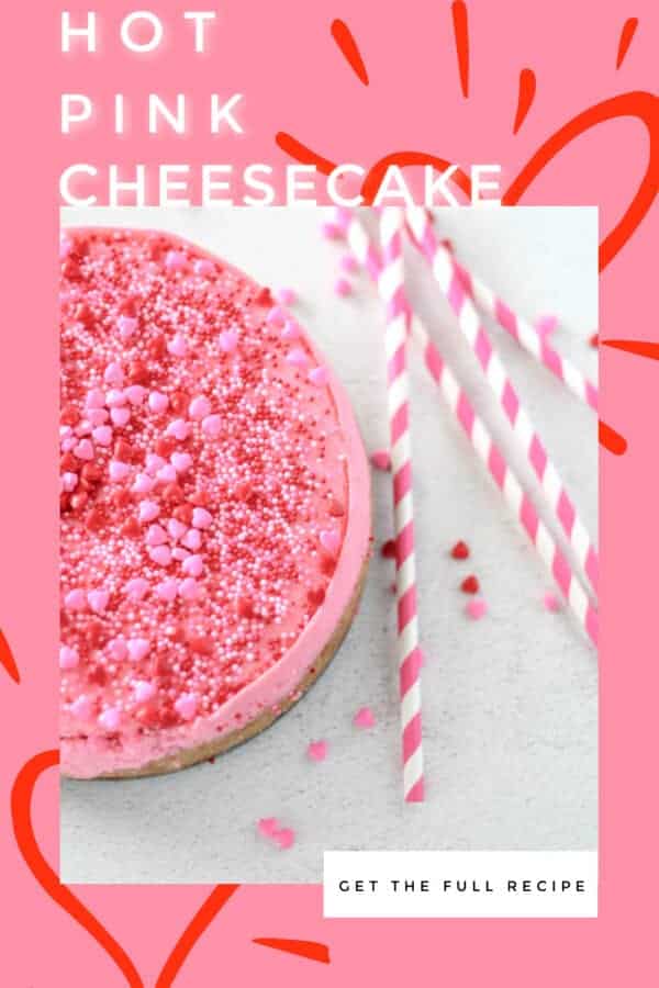 Hot Pink Valentine's Day Cheesecake