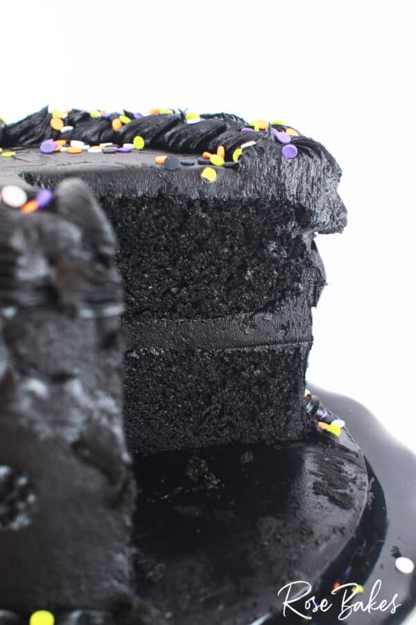Perfect Halloween Birthday Cake (Black Velvet Cake)
