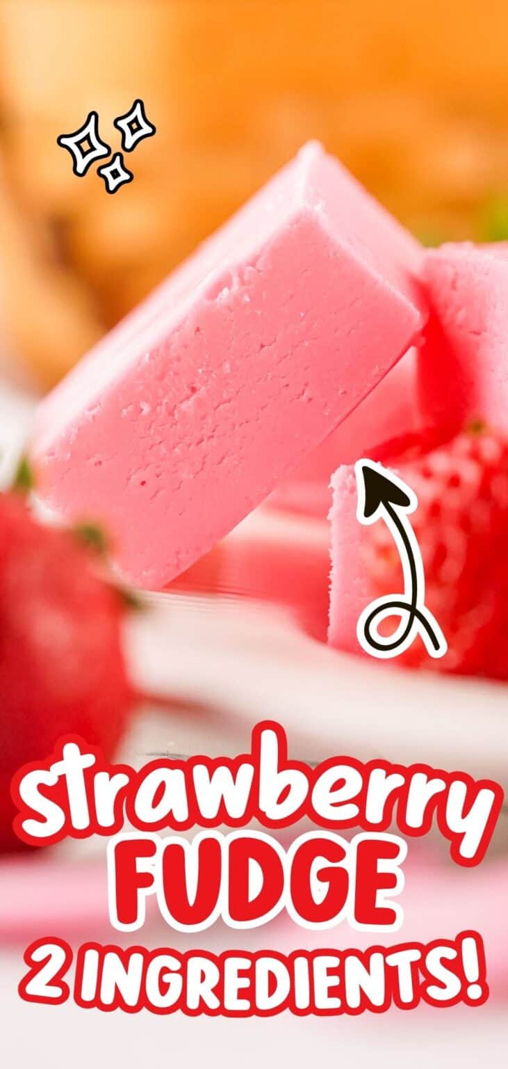 2-Ingredient Strawberry Fudge (Quick Pink Fudge)